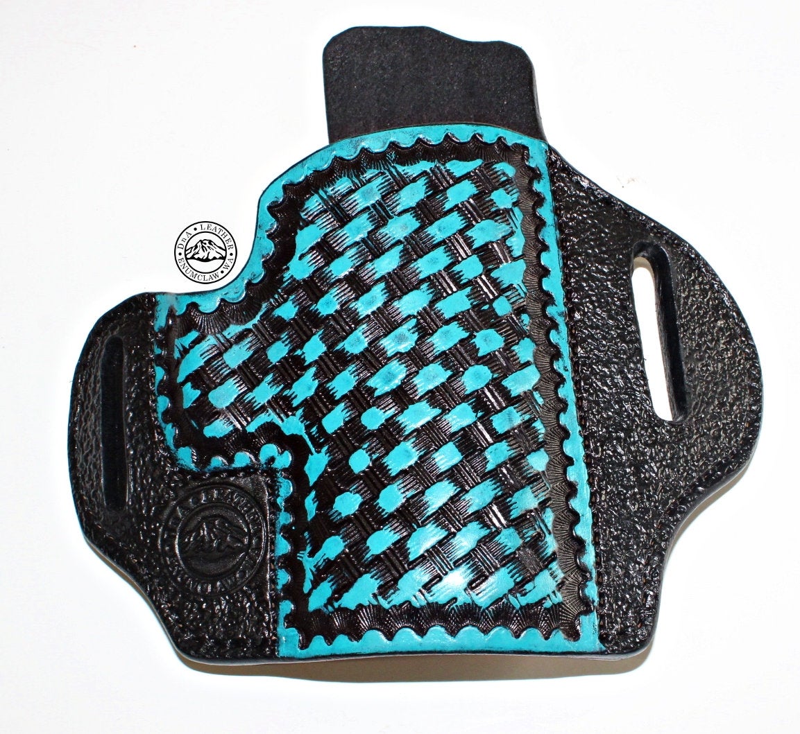 Concealed Carry Holster, Pancake style, Basketweave with Coloring – DnA ...
